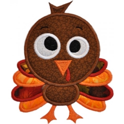 Silly Sweet Turkey Applique