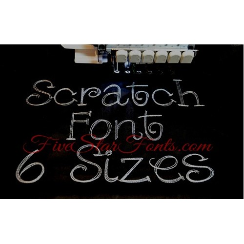 Scratch Embroidery Font