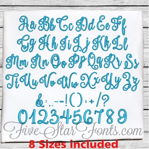 Fancy Calli Monogram Embroidery Font