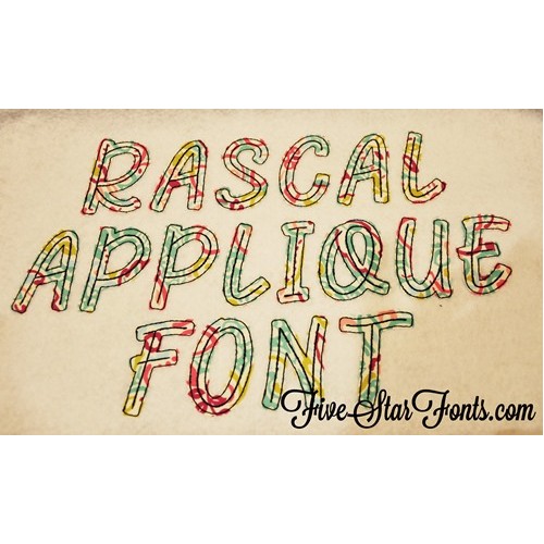 Rascal Applique Font Quick Bean Stitch