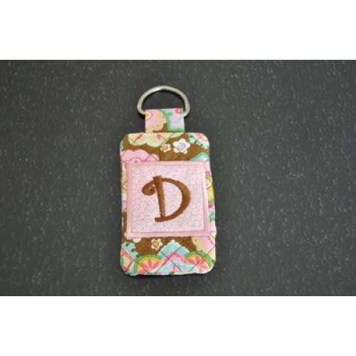 4x4 Quilted Monogram Pocket Keychain