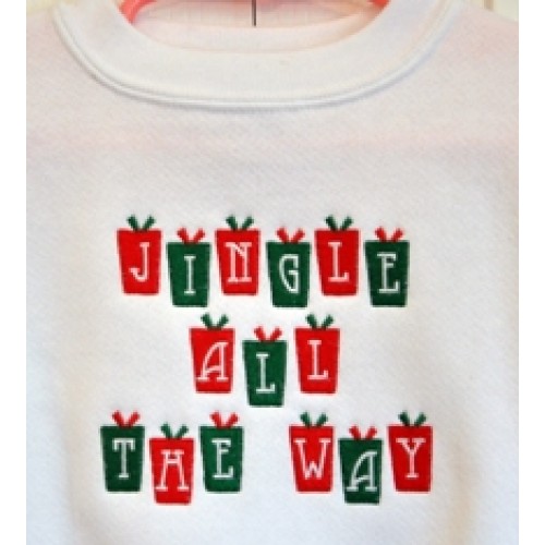 Mini Present Embroidery Font