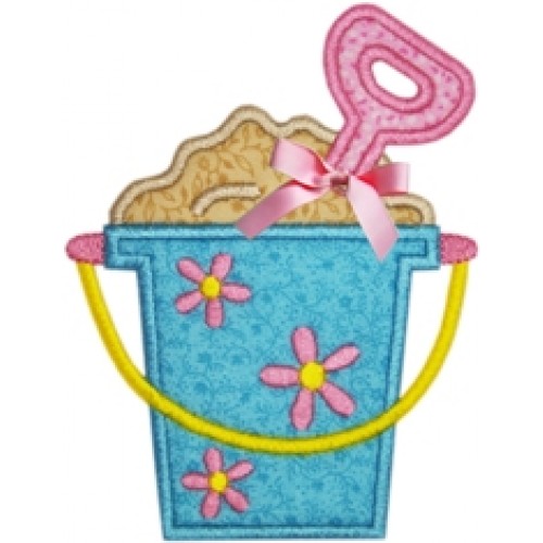 Sandy Beach Bucket Applique