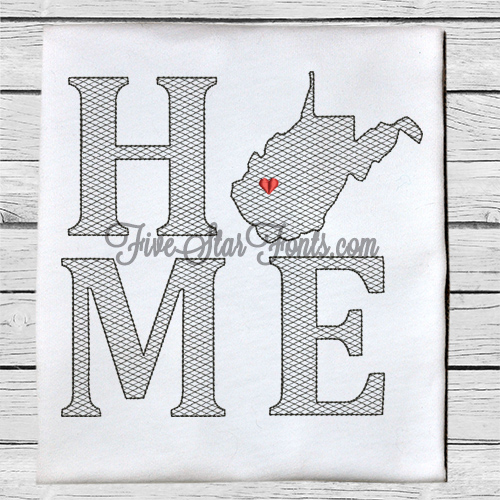 Home State WV Quick Stitch Designs West Virginia