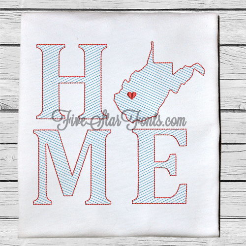 Home State WV Quick Stitch Designs West Virginia