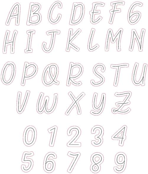 Rascal Applique Font Quick Bean Stitch