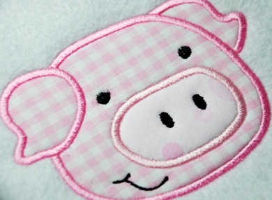 Pig Applique - Barnyard