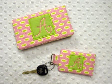 Quilted Monogram Pocket Key Chain